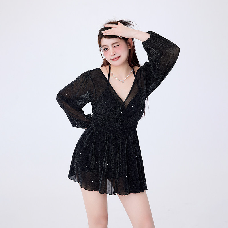 agliondy泳衣女温泉度假2026新款高级感显瘦大码泳装微胖女孩遮肉