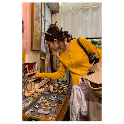 THREEGOOOD/三吉圆领毛针织衫