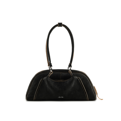 INJOYLIFE美式波士顿 复古棒球包麂皮绒大容量随性单肩包手提包