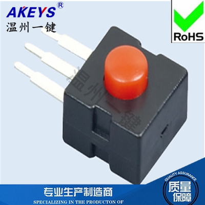 YT-1212-213DB直脚强光手电筒电源开关 按键自锁配件3脚