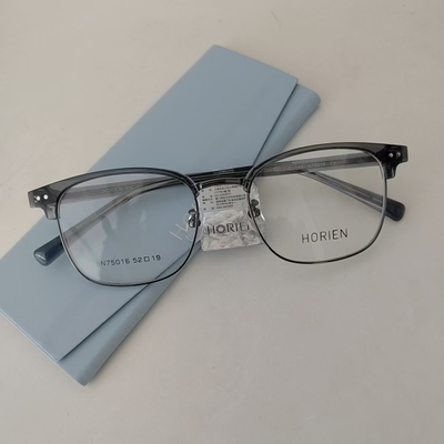 海俪恩眉线半框复古眼镜男款近视可配防蓝光平光眼睛近视镜N75016