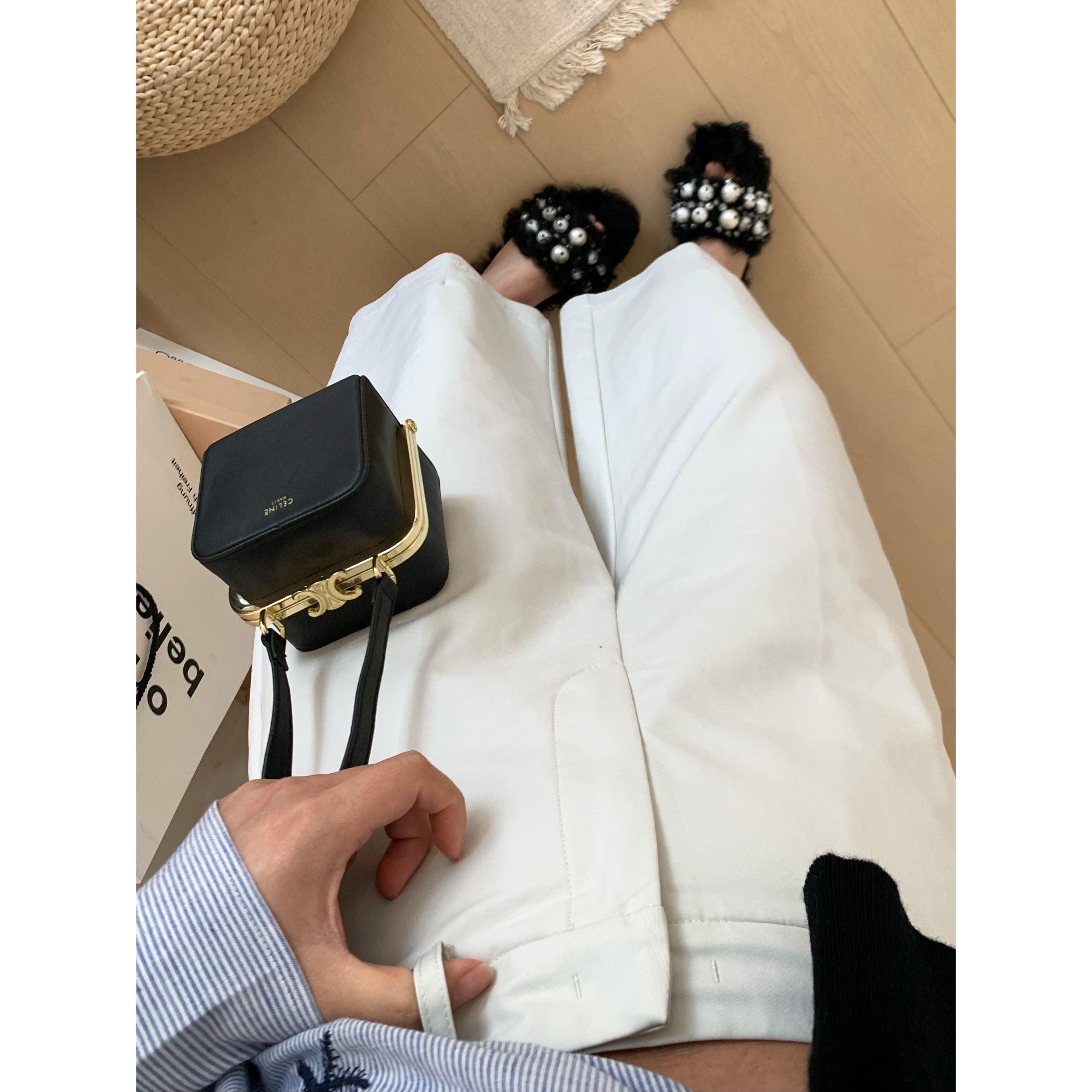 XFYSTYLE_极简休闲裤女2026新款高腰宽松通勤百搭直筒九分奶奶裤