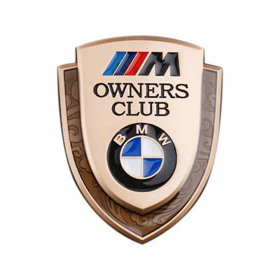 适用宝马金属盾牌车窗装饰贴