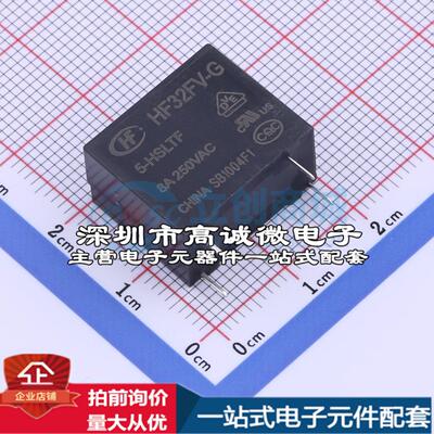 全新正品HF32FV-G/5-HSLTF 插件,10.2x18.4mm 功率继电器质量保证
