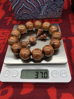 木中黄金正宗保真海南黄花梨糠梨正心纹鬼脸纹手串