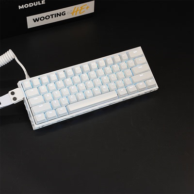 WOOTING 60HEV2满改-白镂空-珠光白