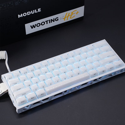 WOOTING 60HE V2满改-白镂空-白水晶