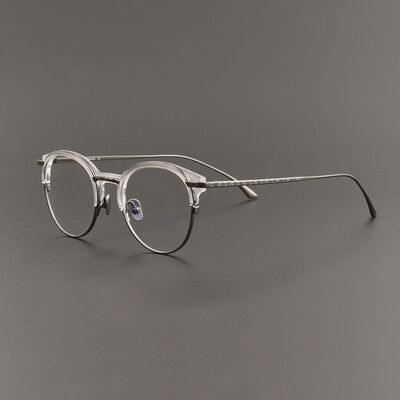 增同永款经典圆框超轻纯钛女生近视板材眼镜框架LEPUS