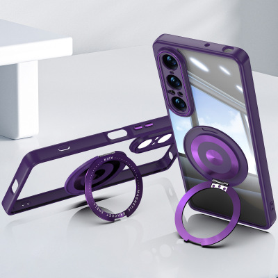 适用索尼Xperia1VIII手机壳1 VIII八代旋转360磁吸壳Xperia1VII保护套七代透明防摔壳支点壳sony新款x1mark8