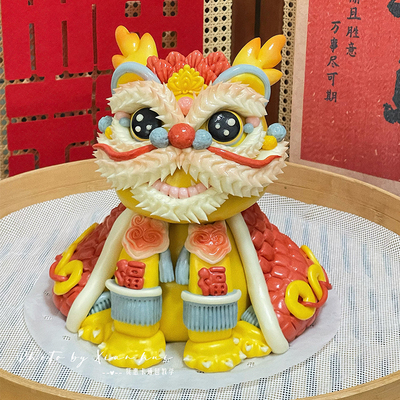 贤惠卡通包中式3斤大醒狮招财