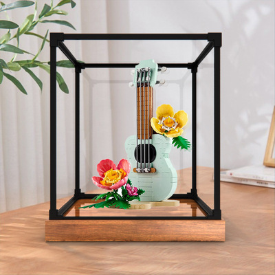 亚克力展示盒适用31156热带风尤克里里积木模型一体式防尘罩