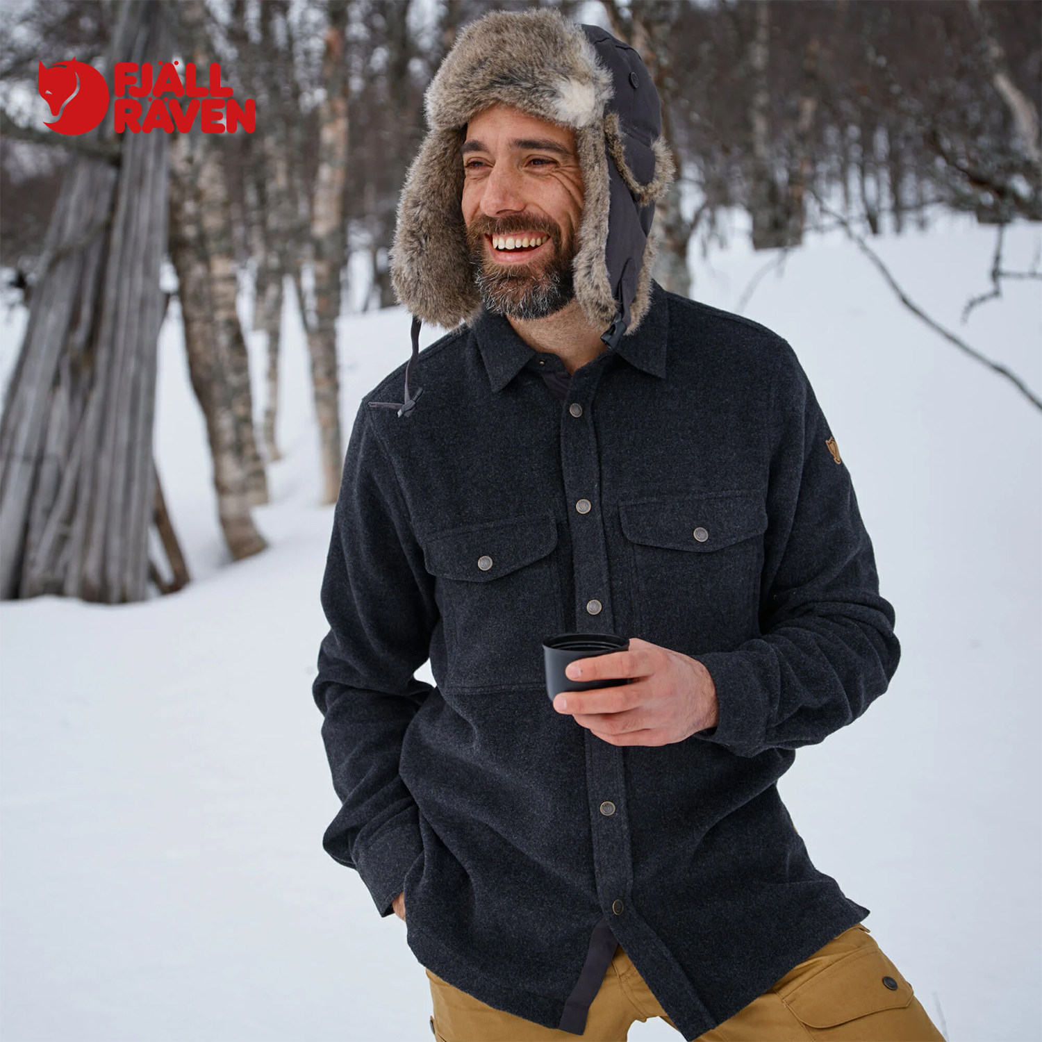 Fjallraven/北极狐秋冬户外加厚防风保暖防寒防冻护耳帽子77302