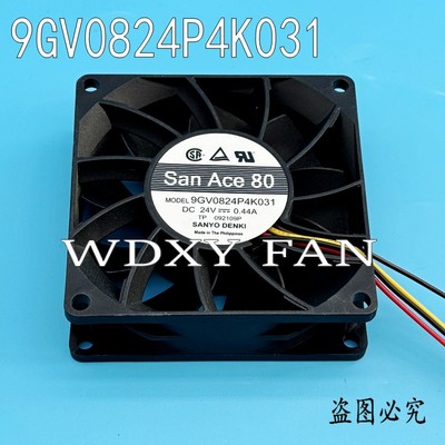 9GV0824P4K031 三洋SANYO 24V 0.44A 8cm 变频器散热风扇4线 8024