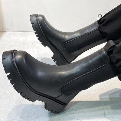 切尔西靴男英伦风高筒机车马丁靴