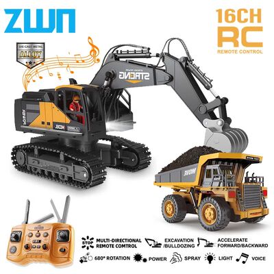 ZWN 1/16 1/20 Remote Control Excavator Dump Truck RC Model C