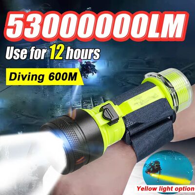 Built-in 5000mAh Rechargeable Flashlights Diving Lantern Pro