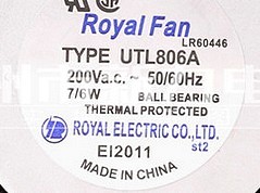 原装日本Royal Fan UTL806A 220VAC 7/6W 8CM 80*80*25MM铝框风扇