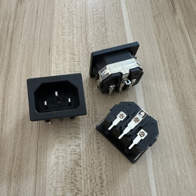 品字AC器具桌面电源插座包壳3极
