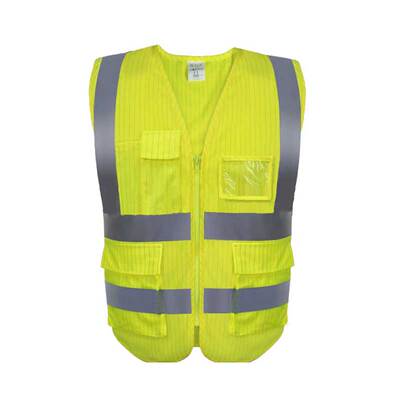 汉盾 HD-RC312FM 阻燃防静电反光背心（多口袋款）荧光橙 50件/箱