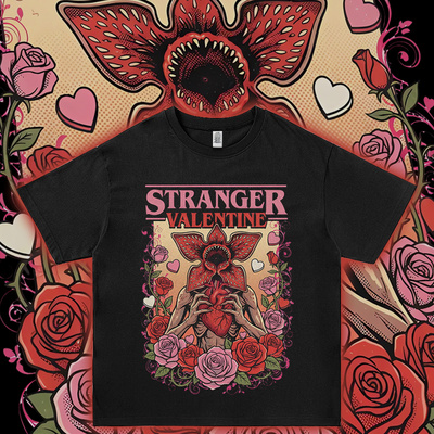 怪奇物语短袖T恤男美剧Stranger Things周边体恤宽松纯棉夏季潮流