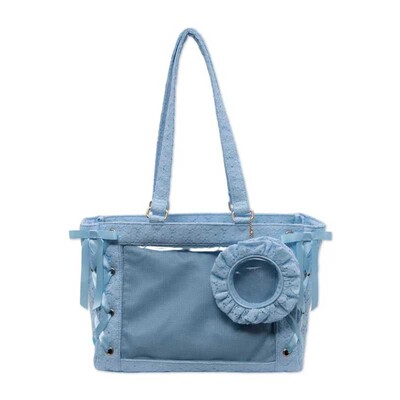 岛内直邮 wego新款 花卉蕾丝系带毛绒包 下单提供清关信息