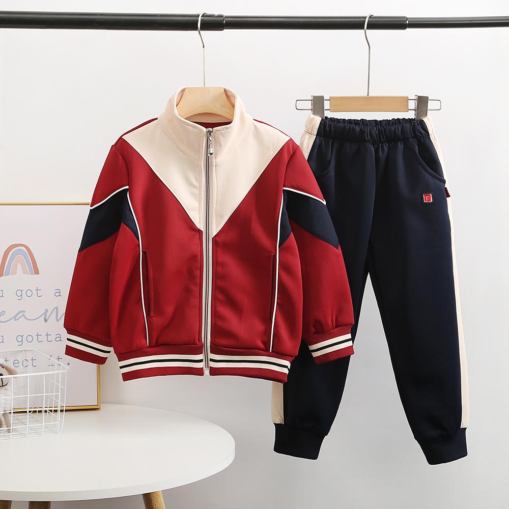 学院风幼儿园服春秋小学生款冬季班服俩件套团体服酷炫运动休闲服
