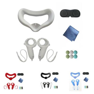 quest3保护套装 适用meta quest3面罩硅胶手柄套摇杆帽quest3配件