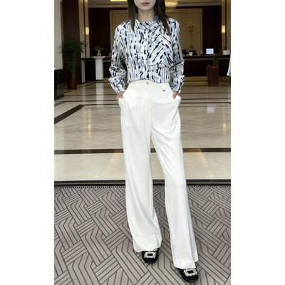 航妈专享姚领YAOLY长袖衬衫832K32242港式花色休闲印花