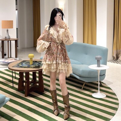 娜扎ZIMMERMANN澳洲正品代购2026成衣Rebellion灯笼袖蕾丝连衣裙