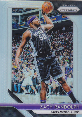 NBA球星卡panini1819Prizm银折#211扎克-兰多夫