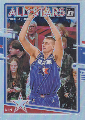 NBA球星卡帕尼尼2021Optic全明星银折特卡#18约基奇