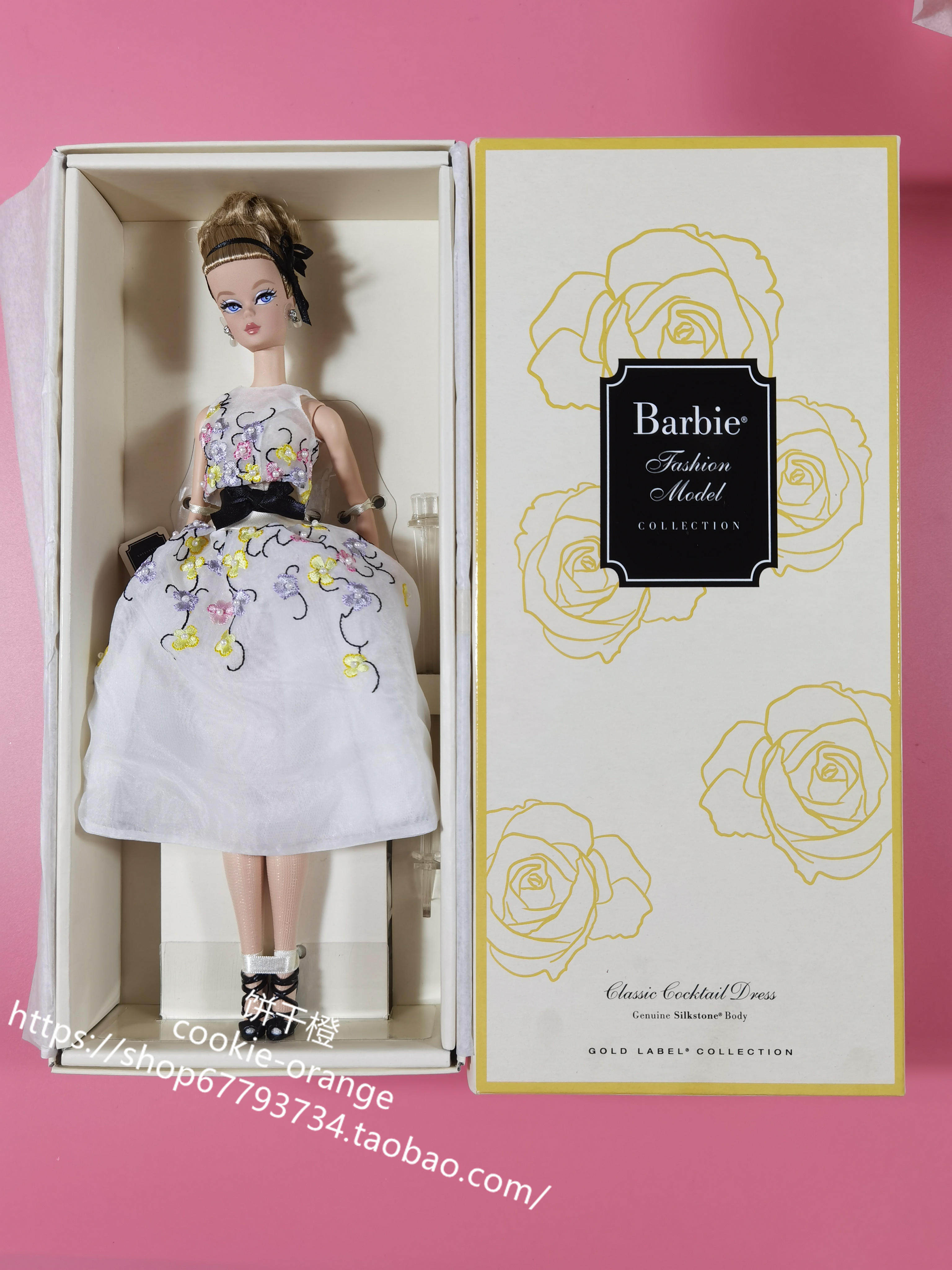 发 Barbie Classic Cocktail Dress Silkstone 2015 芭比ST 金标_虎窝淘