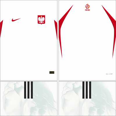 Poland波兰2026年世界杯主场球衣PDF矢量图案cdr服装设计素材