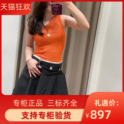 2023季法式时尚气质内搭单肩针织衫上衣MFPPU00616