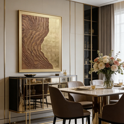 现代轻奢客厅沙发背景墙装饰画