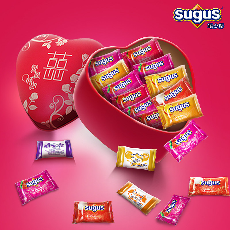 瑞士糖sugus混合水果味软糖喜糖批发散装批发年货零食网红糖果_虎窝淘
