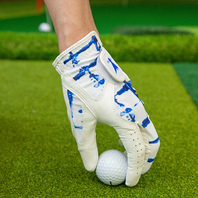 高尔夫男士手套小羊皮真皮防滑