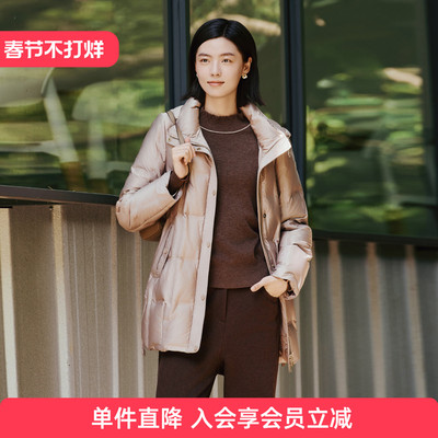 【多色鸭绒】歌蒂诗冬专柜新款时尚通勤简约连帽羽绒服1E41Y1743