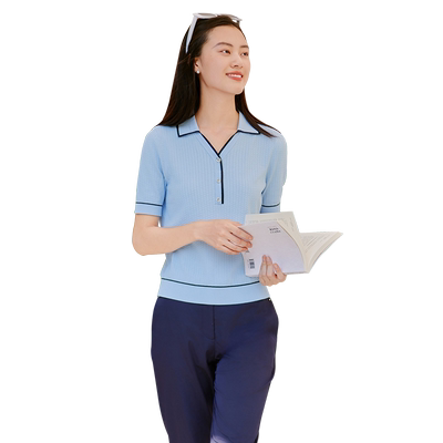 歌蒂诗休闲舒适短袖针织衫