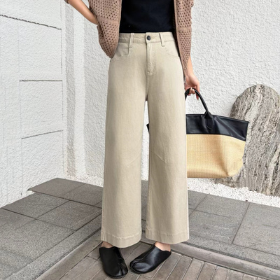 秋季四面弹宽松显瘦女牛仔奶奶裤