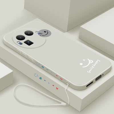 适用realme真我GT8pro手机壳新款真我GT8液态硅胶保护套oppo镜头全包防摔软壳潮男女生个性创意卡通网红笑脸