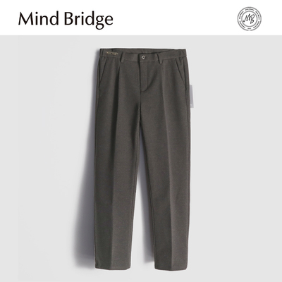 MindBridge 绵羊毛天丝混纺/秋冬弹力保暖商务休闲直筒西裤男MAB4