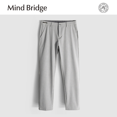 MindBridge【沃尔顿家族】夏季桑蚕丝垂感弹力商务休闲直筒裤MA2G