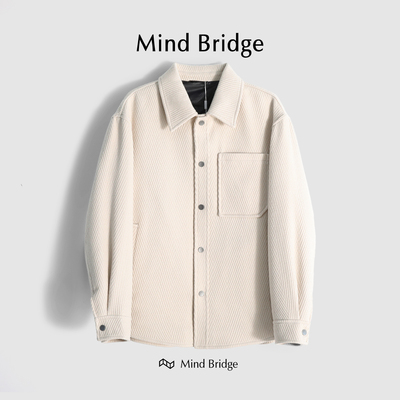 MindBridge翻领羊毛夹克羽绒保暖