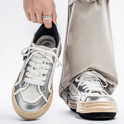 2026新款低帮休闲男鞋溶解底小众潮流运动板鞋子男一件代发HTA-34