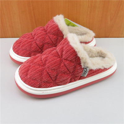 冬季保暖防滑情侣棉拖鞋