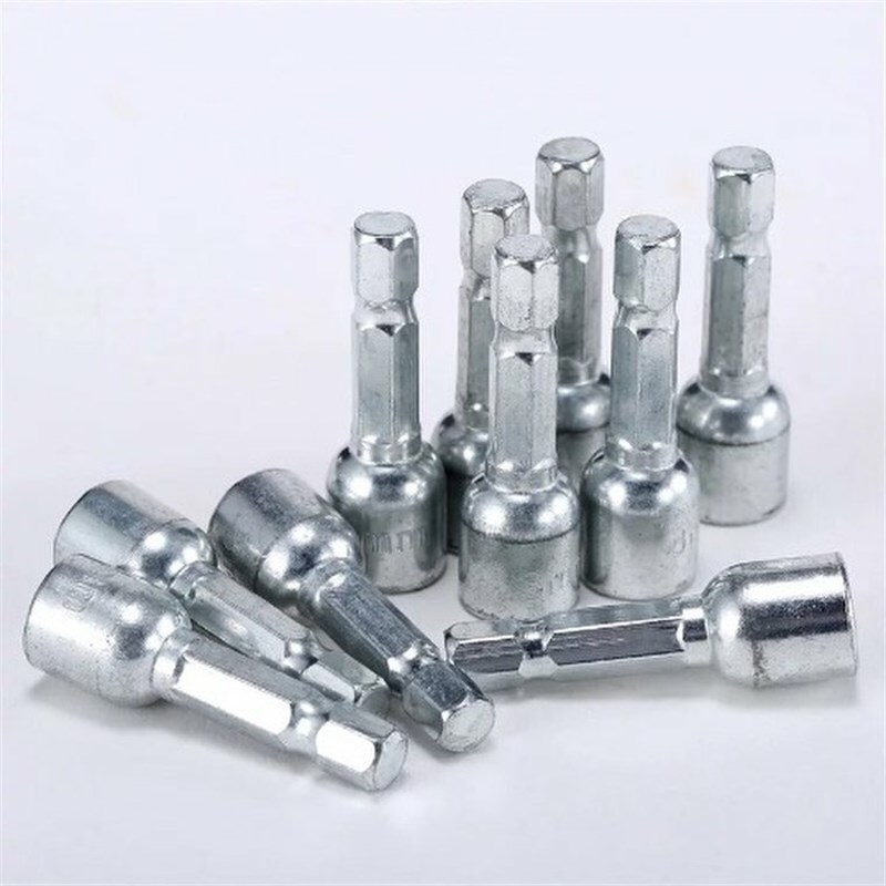 速发钻带丝套筒M8MM六0尾磁性磁铁强磁自攻钉内1角套头5.5mm6.m
