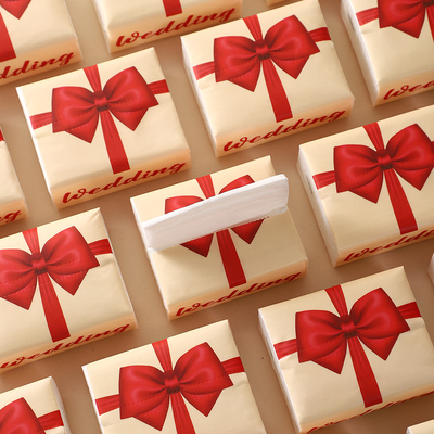 速发结婚纸巾婚宴专用红色喜庆卫巾纸婚礼订婚整箱抽取式餐生纸婚