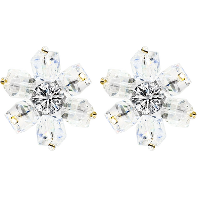 水晶设计款925银针潮搭度假风