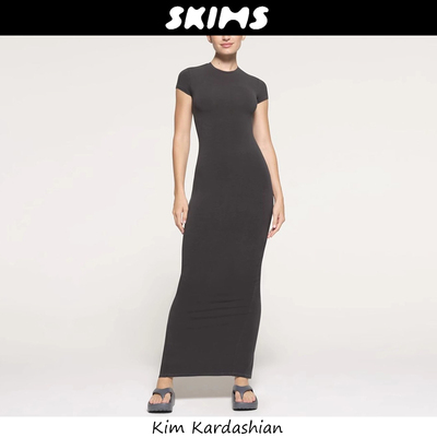 Skims连衣裙后妈裙短袖包臀长裙